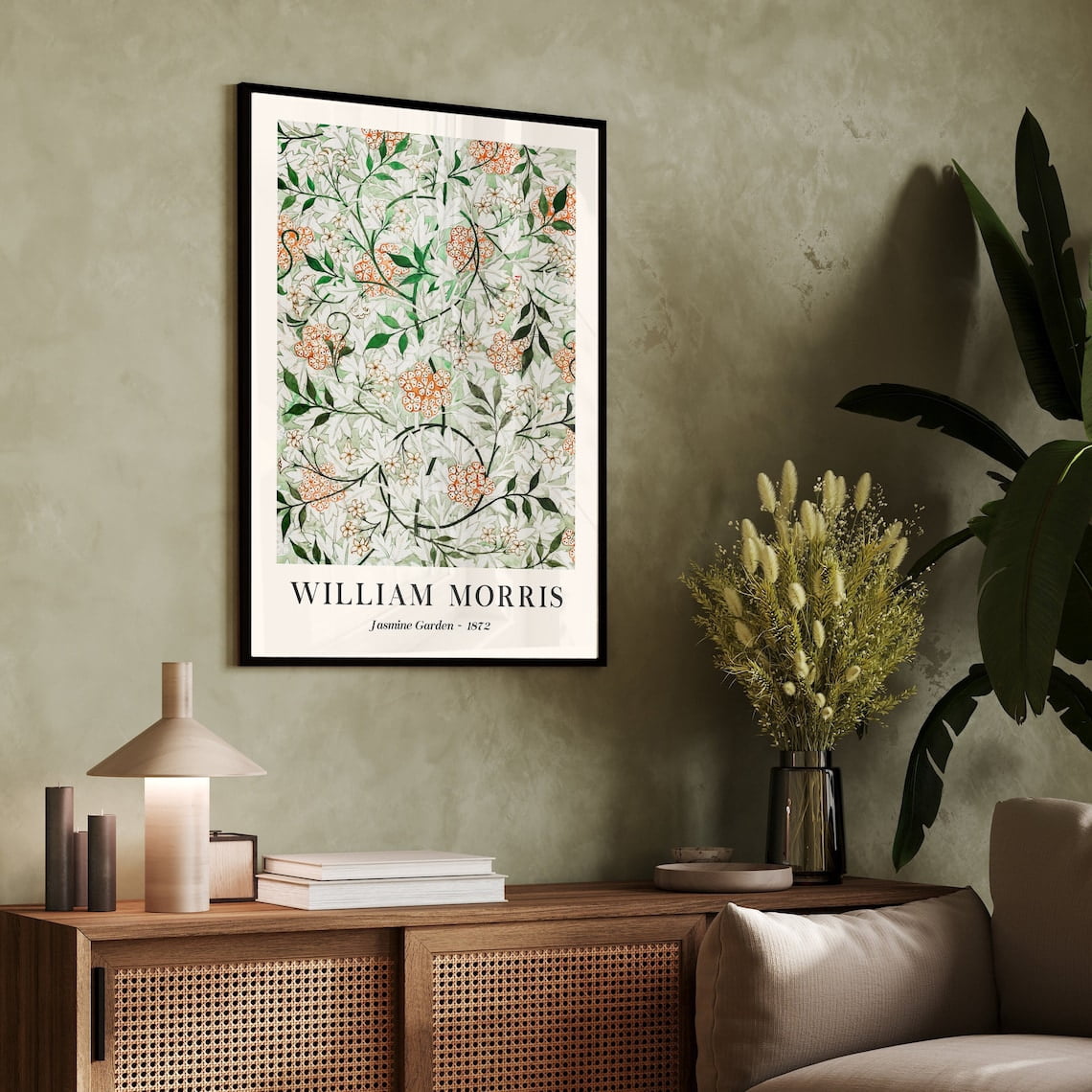 Botanical Nouveau Vintage Home Decor Version B, Unframed Poster ...