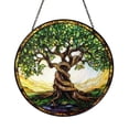 Botanical Olive Tree Window Hanging – Stained Glass Style Art - Walmart.com