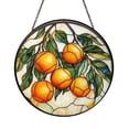 Botanical Orange Tree Window Hanging – Stained Glass Style Home Decor ...