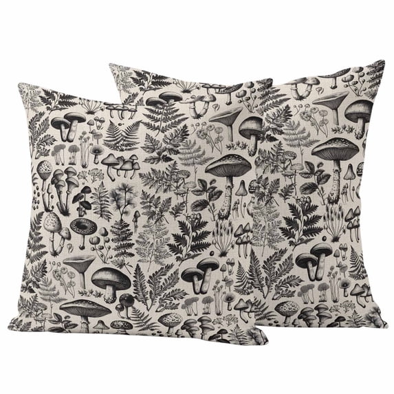 Botanical Outdoor Pillow Covers 18"x18" Set of 2,Waterproof Throw ...