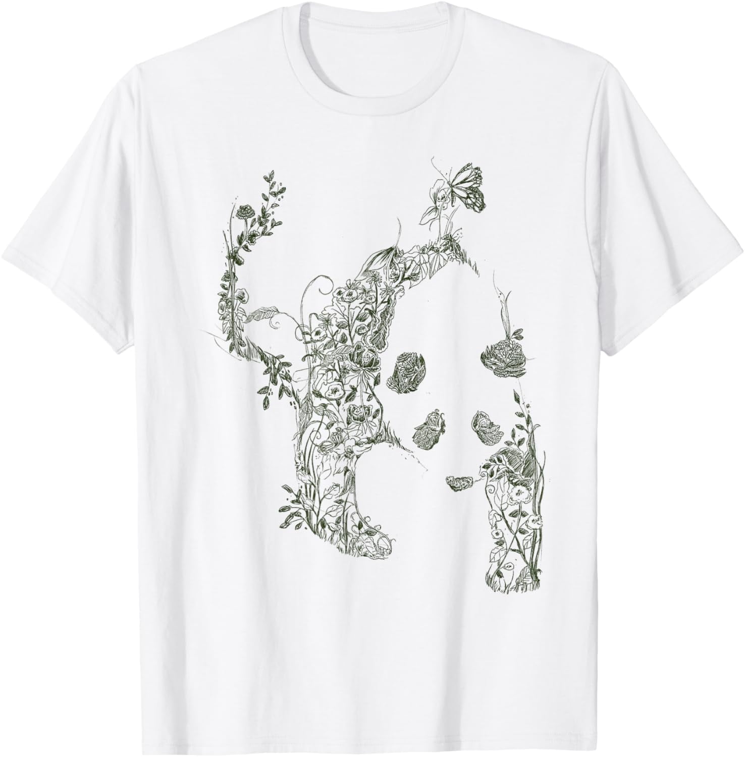 Botanical Panda Bear Wildlife Forest T-Shirt - Walmart.com