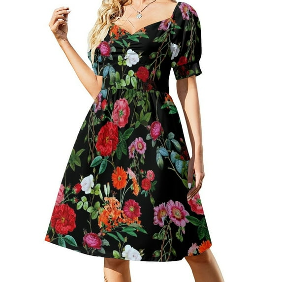 Botanical Pattern Dress summer outfits for women 2024 dress korean ...