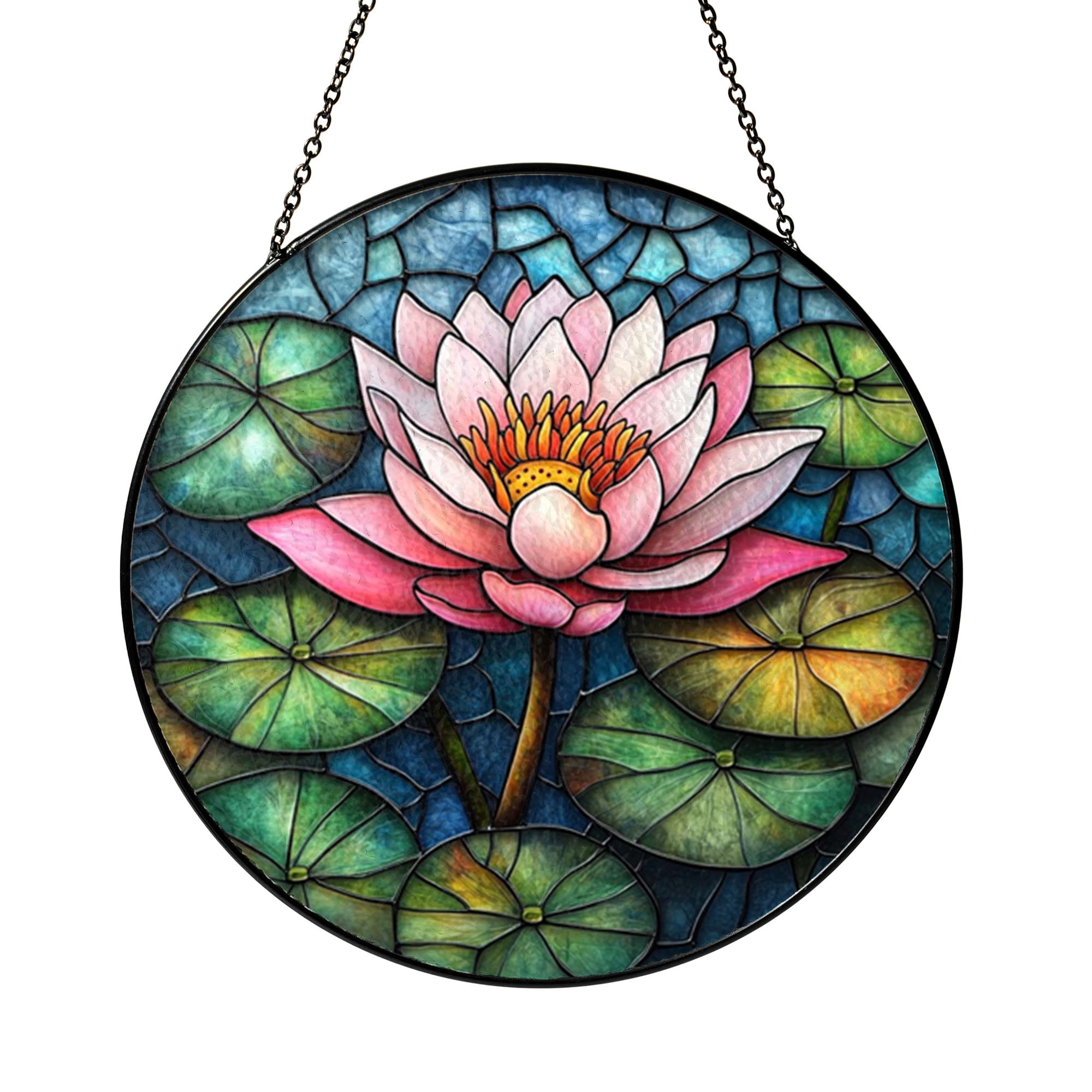Botanical Pond Flower Window Hanging – Glass Style Art1901 - Walmart.com