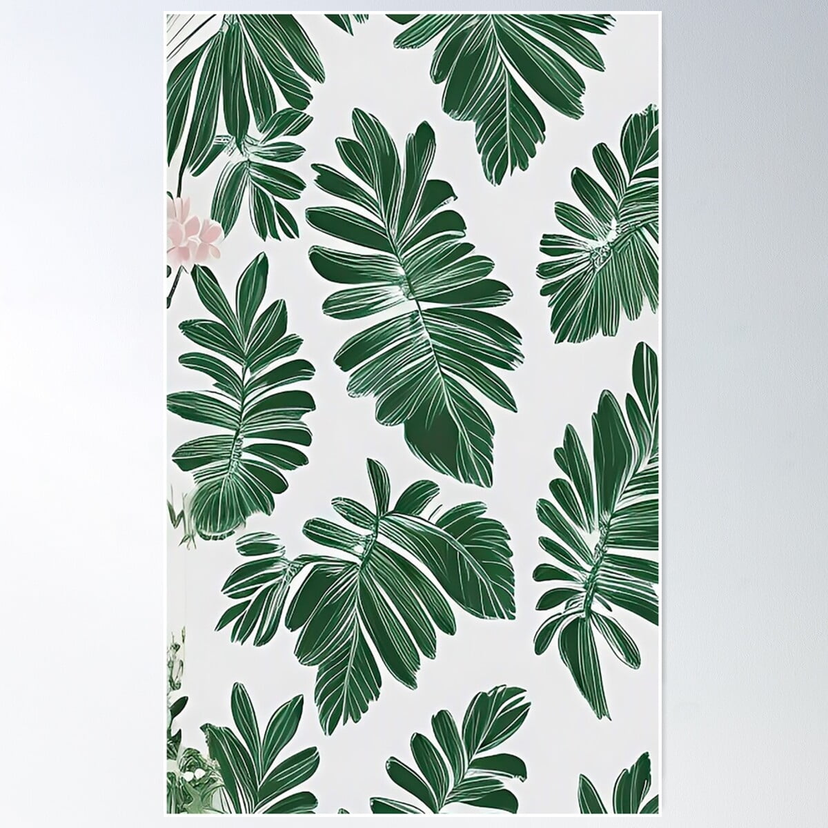 Botanical Print Green Leaf Floral Pattern Boho Poster Wall Art Bedroom ...