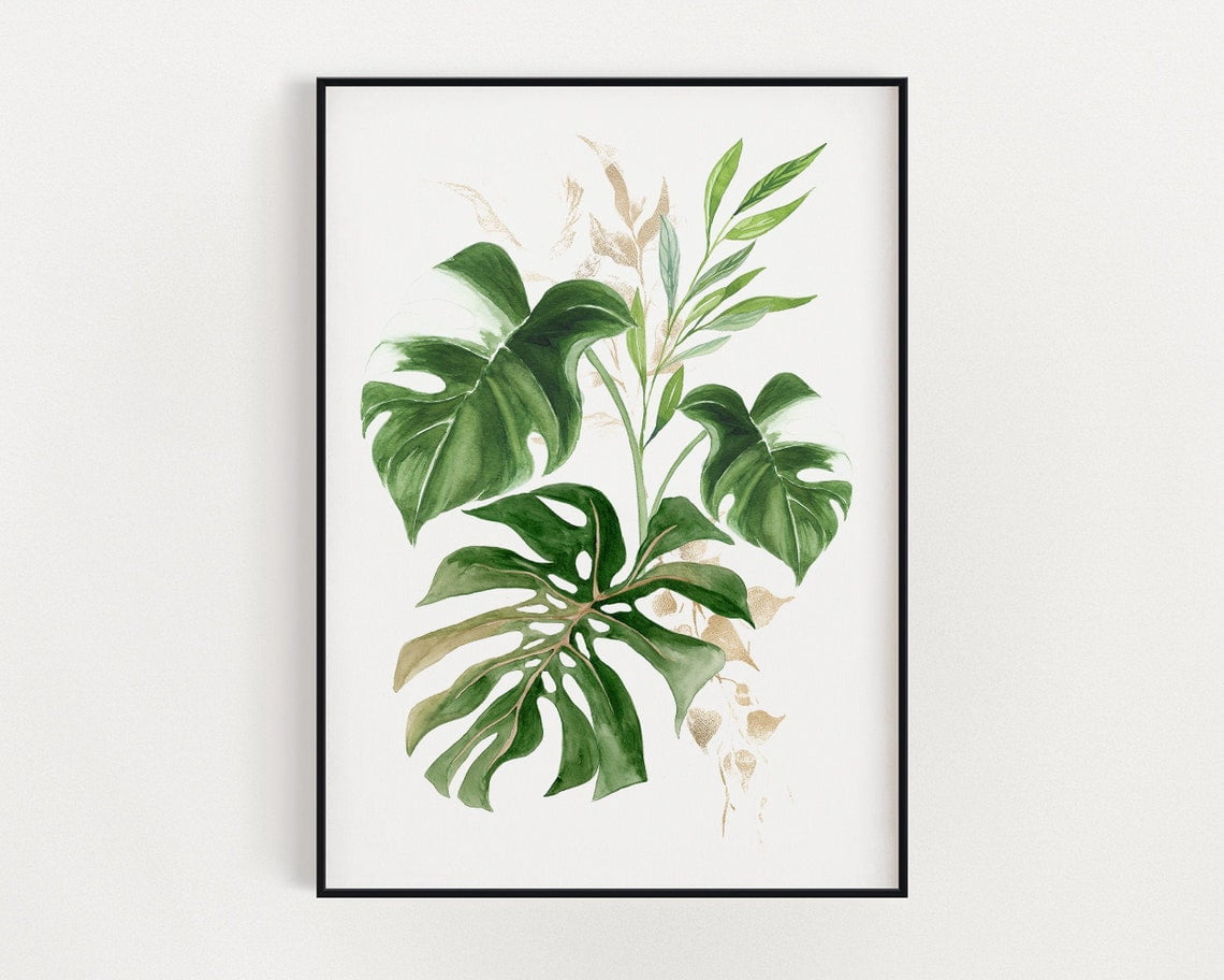Botanical Print, Watercolour Plants, Plant Lover Gift, Home Decor ...