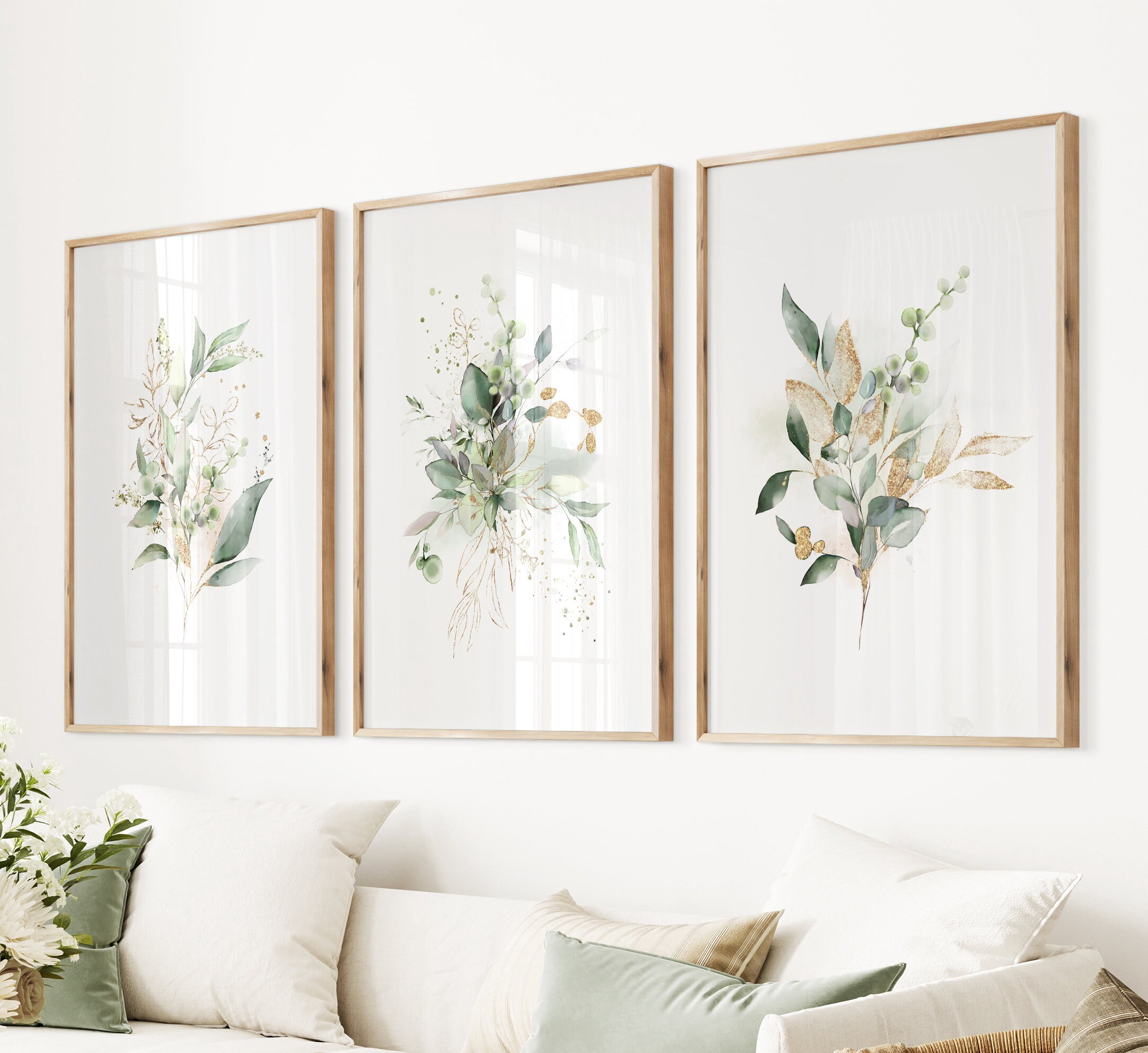 Botanical Prints Watercolor Wildflower Art Home Decor Office Wall Art ...