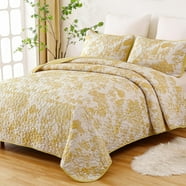 Lanco All Season Gold Floral 3 Piece Quilt Set King Size , An Array Of ...