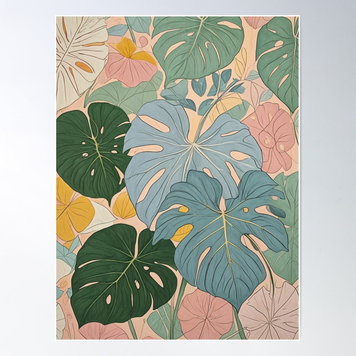 Botanical Reverie Poster Wall Art, Modern Wall Decor For Living Room ...