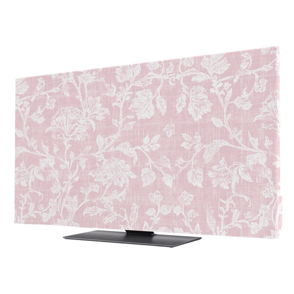 Botanical Rose TV Cover for 50 Inch Screen,Stretch Fabric Dustproof TV ...