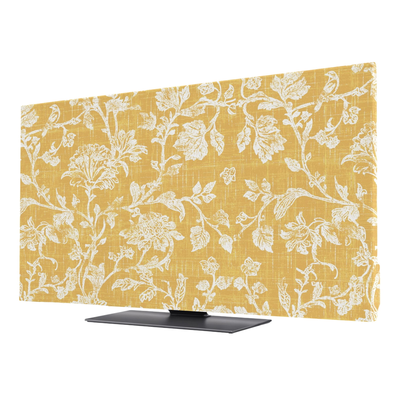 Botanical Rose TV Cover for 55 Inch Screen,Stretch Fabric Dustproof TV ...