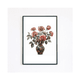 Botanical Rose Vase Flowers Gothic Illustration Wall Decor Art Print ...