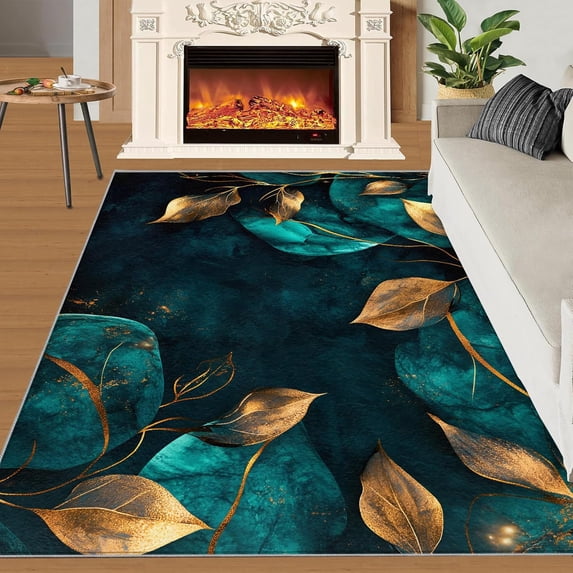 Botanical Rugs for Living Room, Luxury Rug ,Tropical Area Rug Home ...