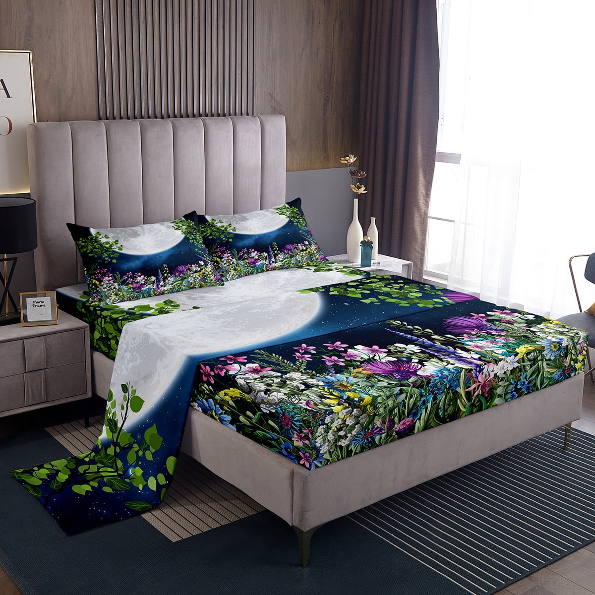 Botanical Sheet Set Mushroom Bed Sheets Set Queen for Boys Girls,Jungle ...