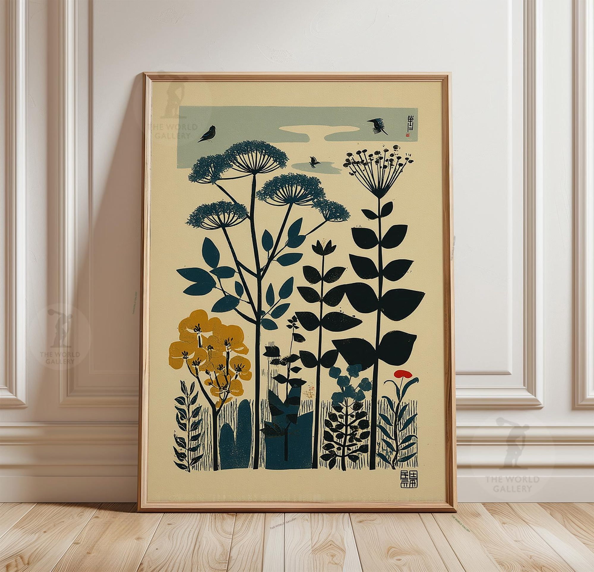 Botanical Silhouette Poster Minimal Plant Illustration Print Neutral ...