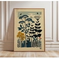 Botanical Silhouette Poster Minimal Plant Illustration Print Neutral ...