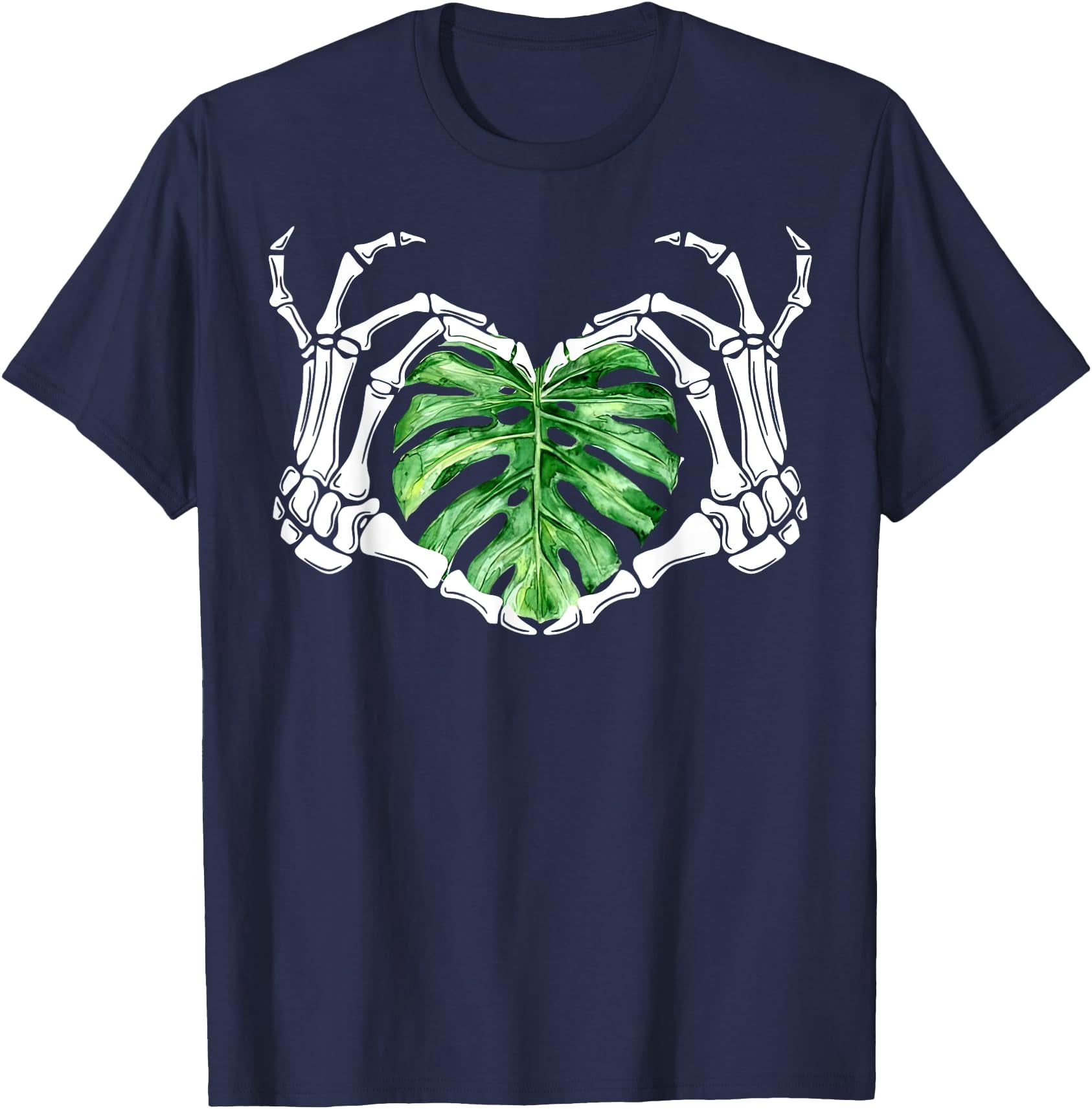 Botanical Skeleton Hands Heart Monstera Leaf Gardening T-Shirt Unique ...