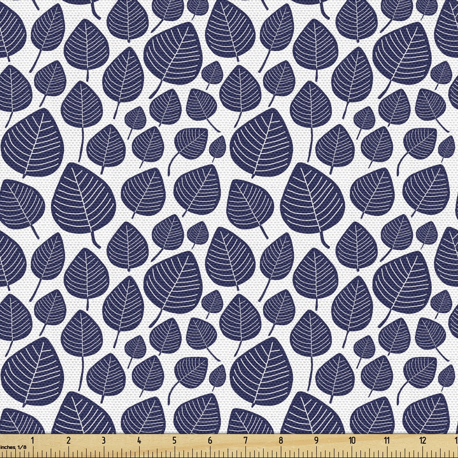 Botanical Sofa Upholstery Fabric by the Yard, Monotone Forest Leaves ...