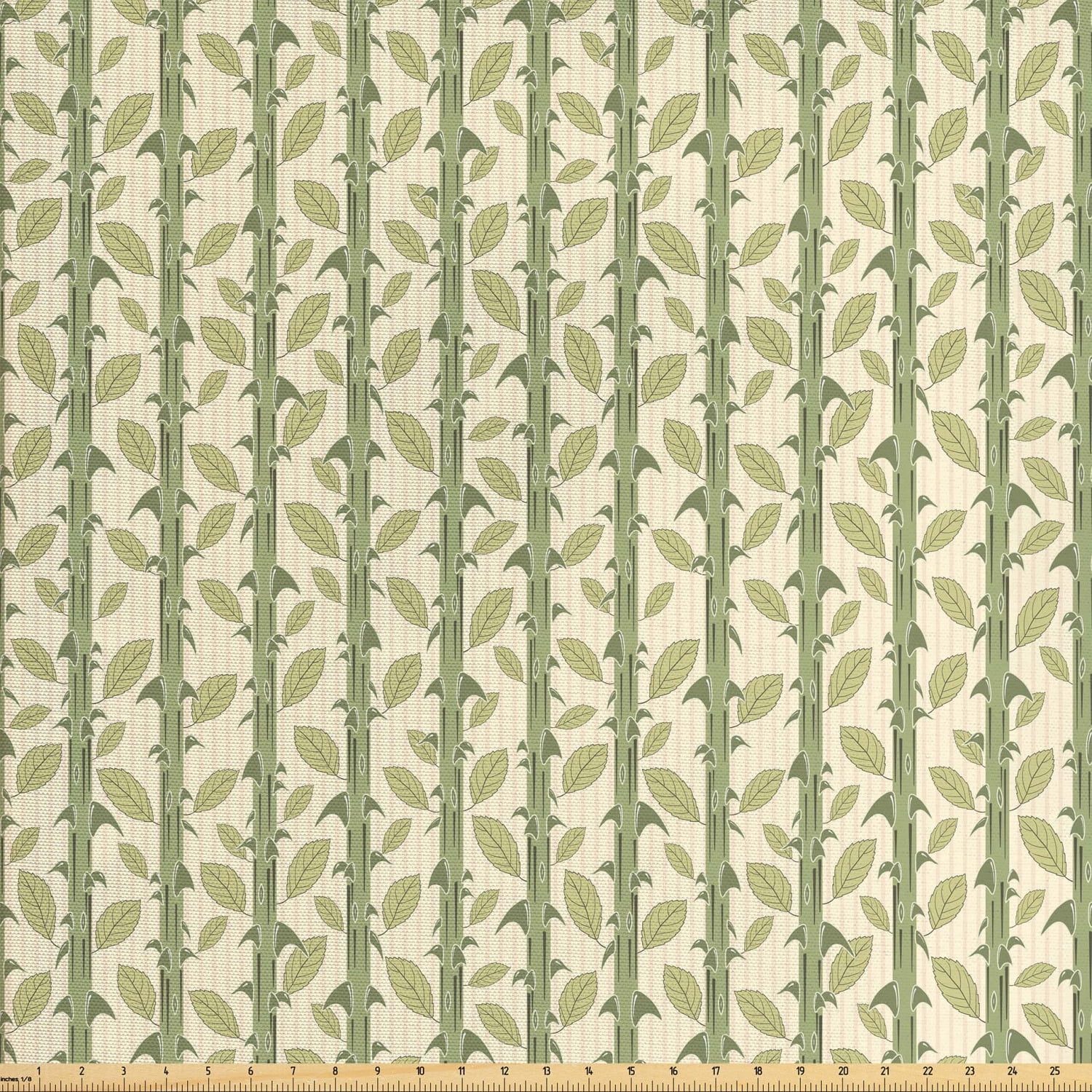Ambesonne Botanical Fabric by the Yard Upholstery, Thorny Branches with ...