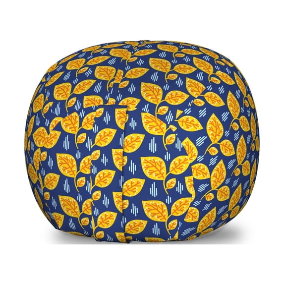 Botanical Storage Toy Bag Chair, Autumn Leaf Branches Botanical Trees ...