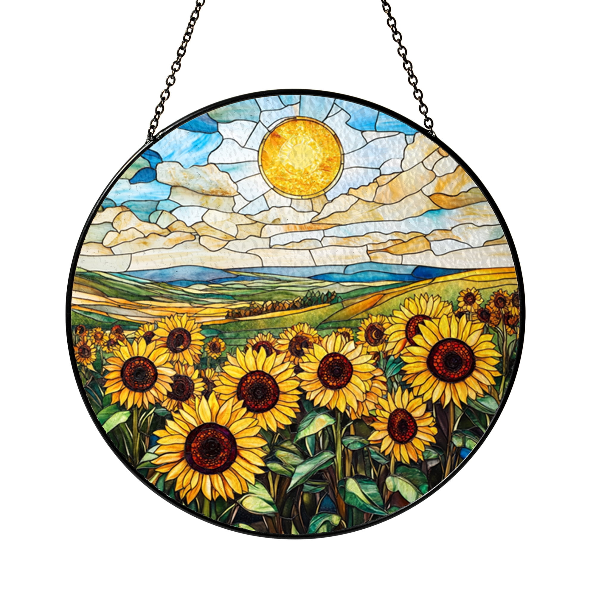 Botanical Sunflower Scene Suncatcher – Window Decor - Walmart.com