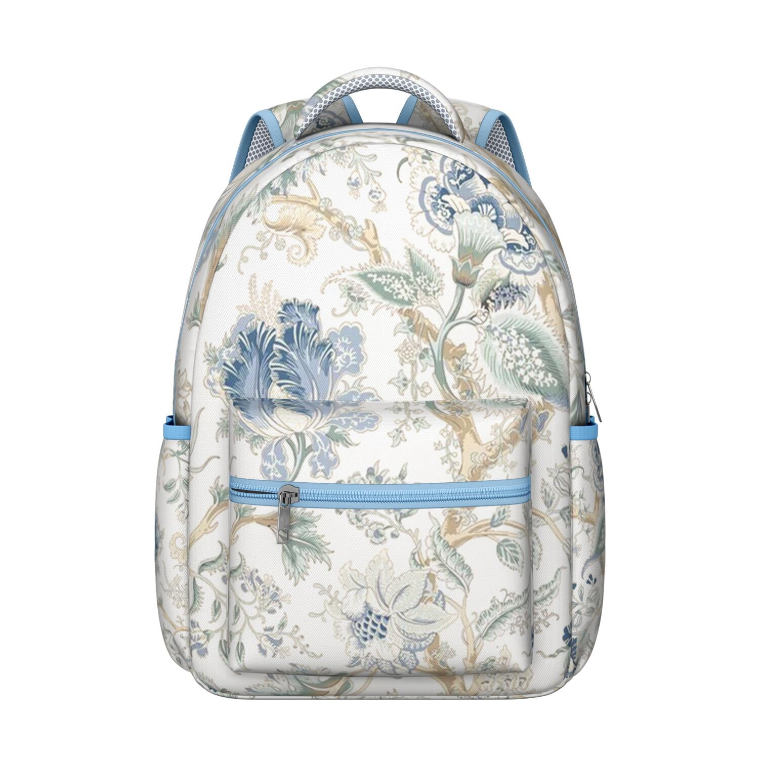 Botanical Themed Backpack with Bright Peony and Butterfly Print ...