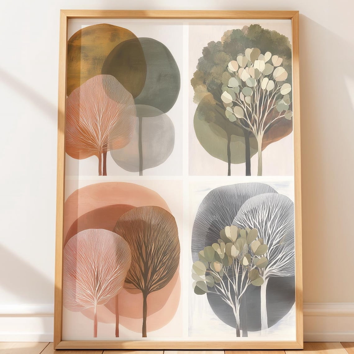 Botanical Trees Multi Panel Unframed Paper Print - Walmart.com