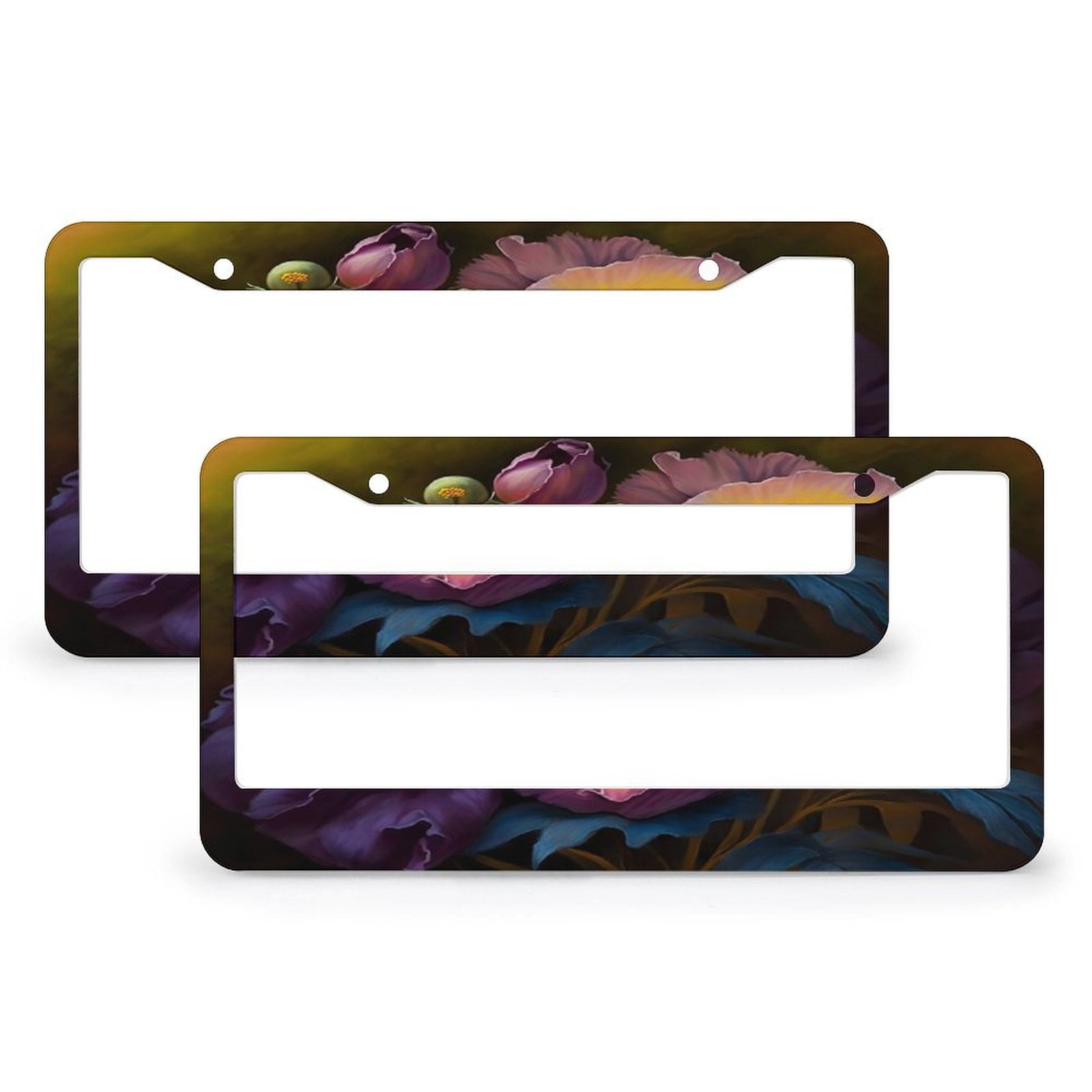 Botanical Vintage Composition Floral Still Life License Plate Frame 2 ...