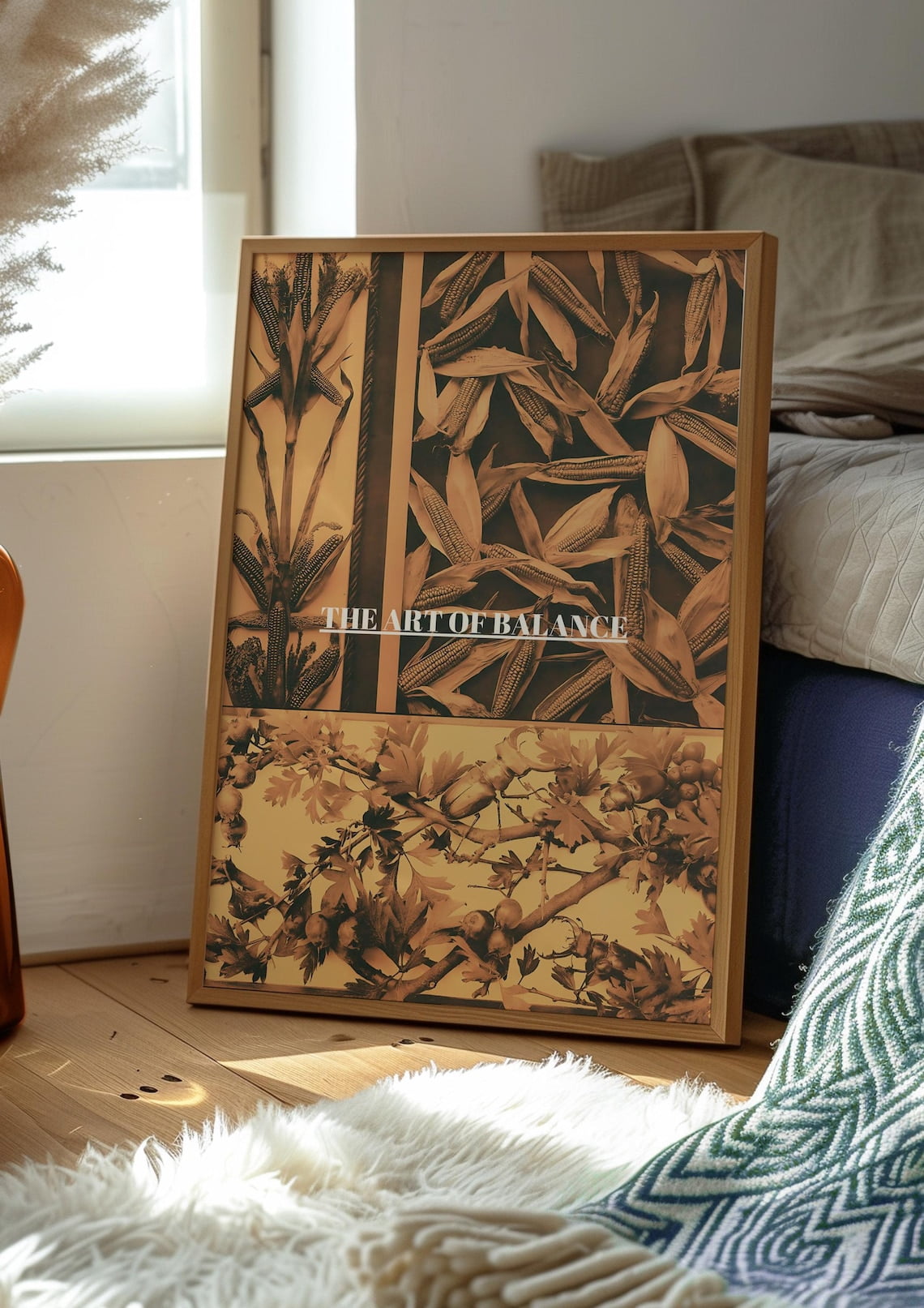 Botanical Vintage Corn And Fruit Design Poster Unframed Paper Print ...