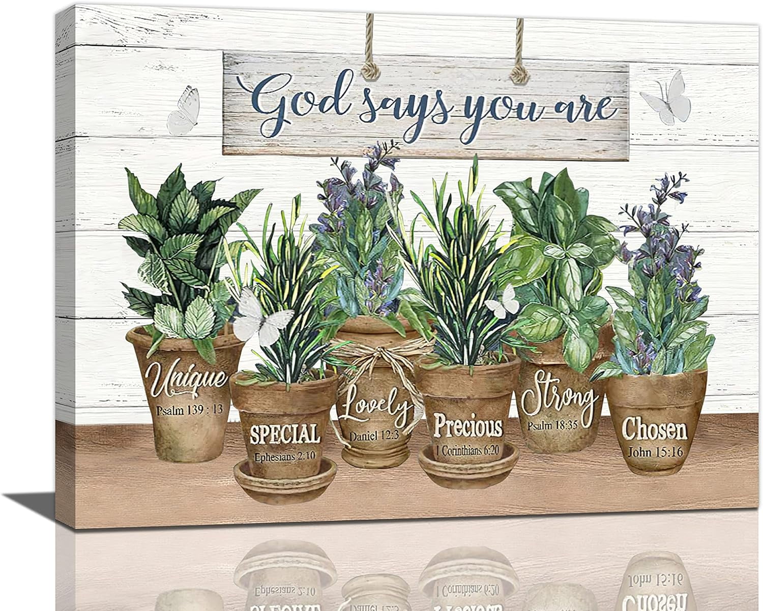 Botanical Wall Art Farmhouse Bathroom Wall Decor Rustic Botanical Canvas Prints Country Plant ...