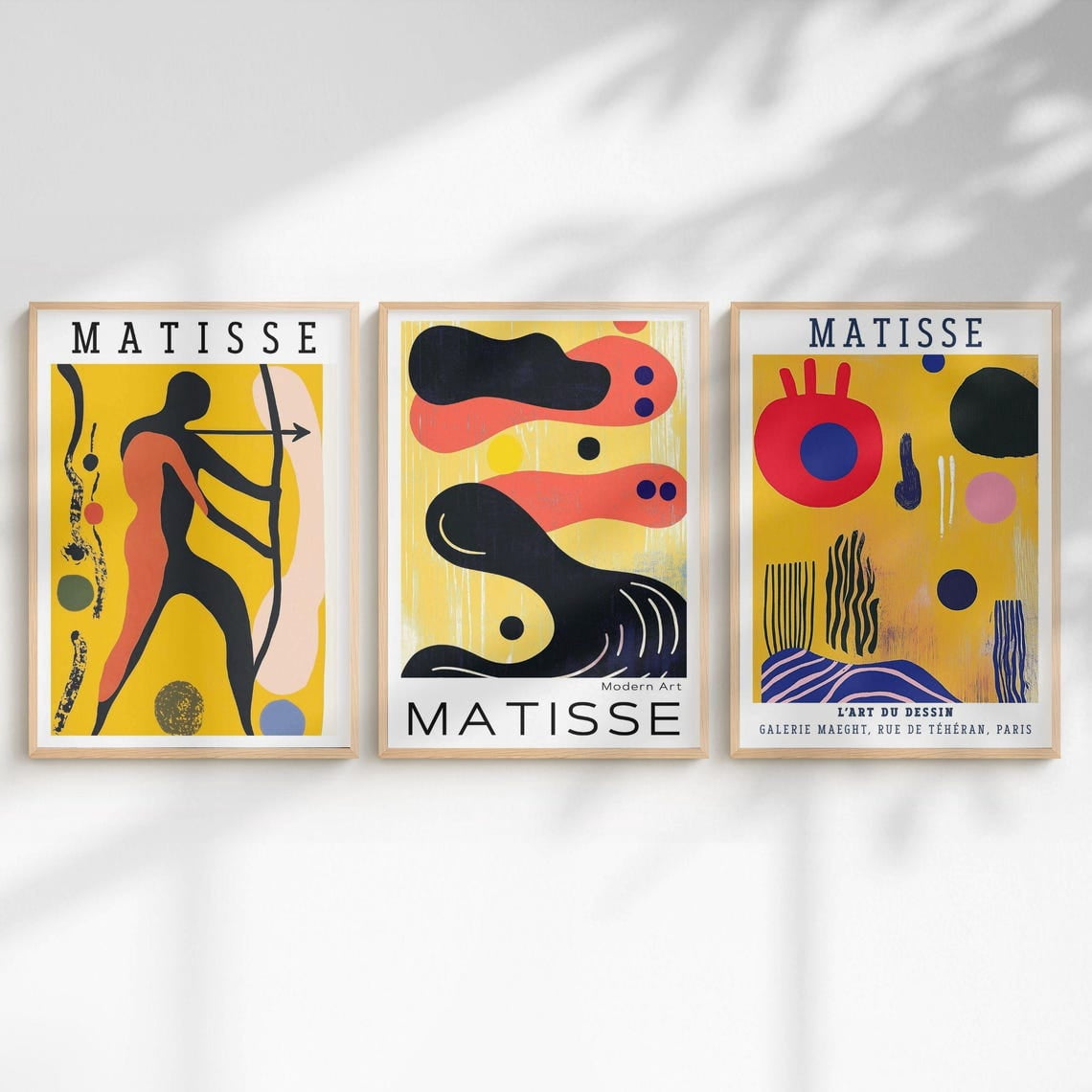 Botanical Wall Art Mid Century Modern Colorful Floral Exhibition Decor ...