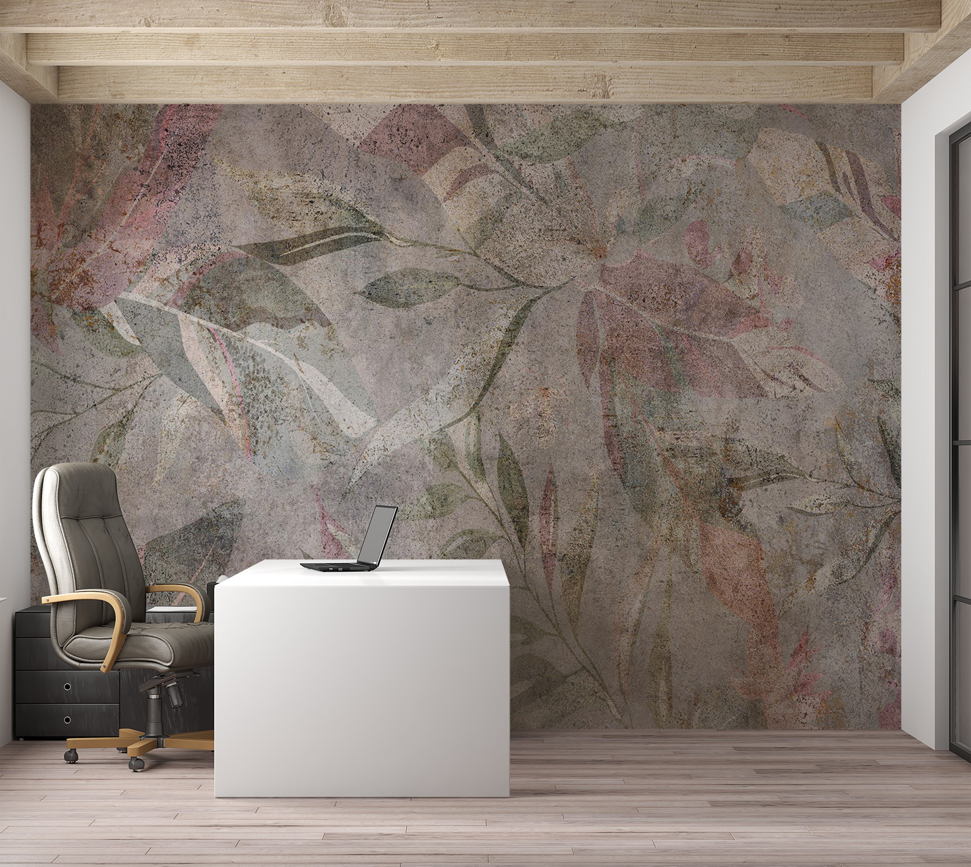Botanical Wallpaper Wall Mural - Colors of Venetian Frescoes - Walmart.com