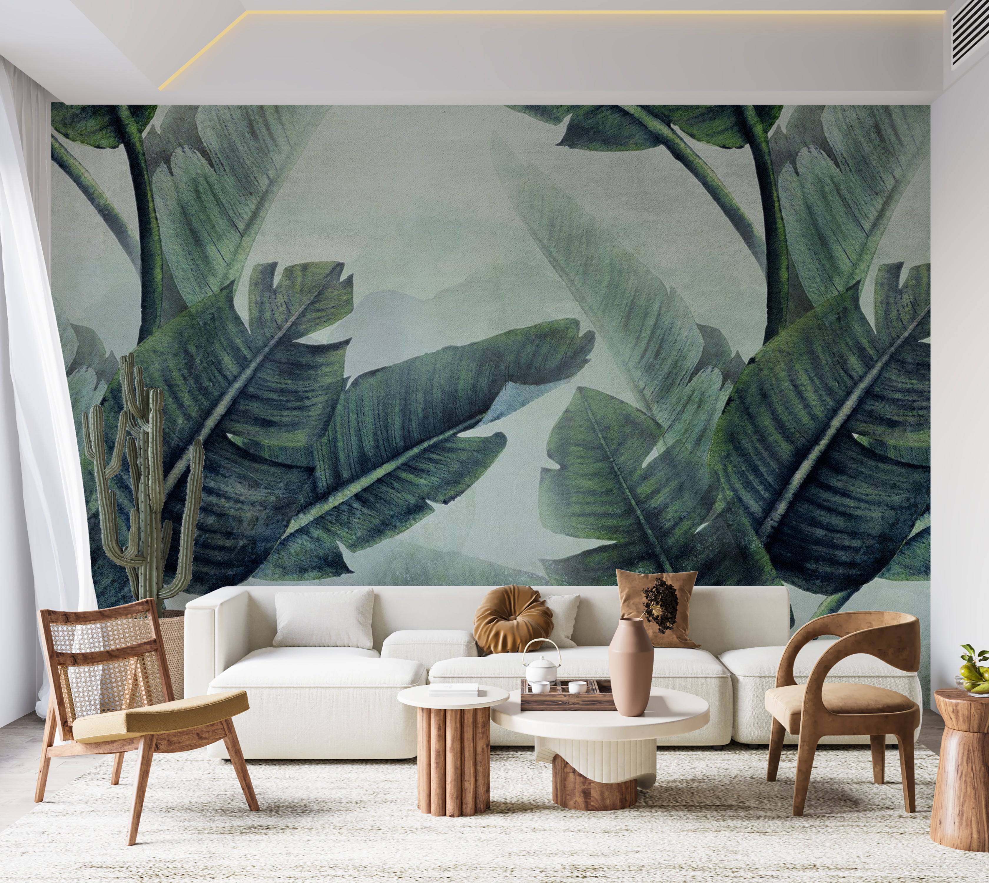Botanical Wallpaper Wall Mural - Magic Big Plants - Walmart.com