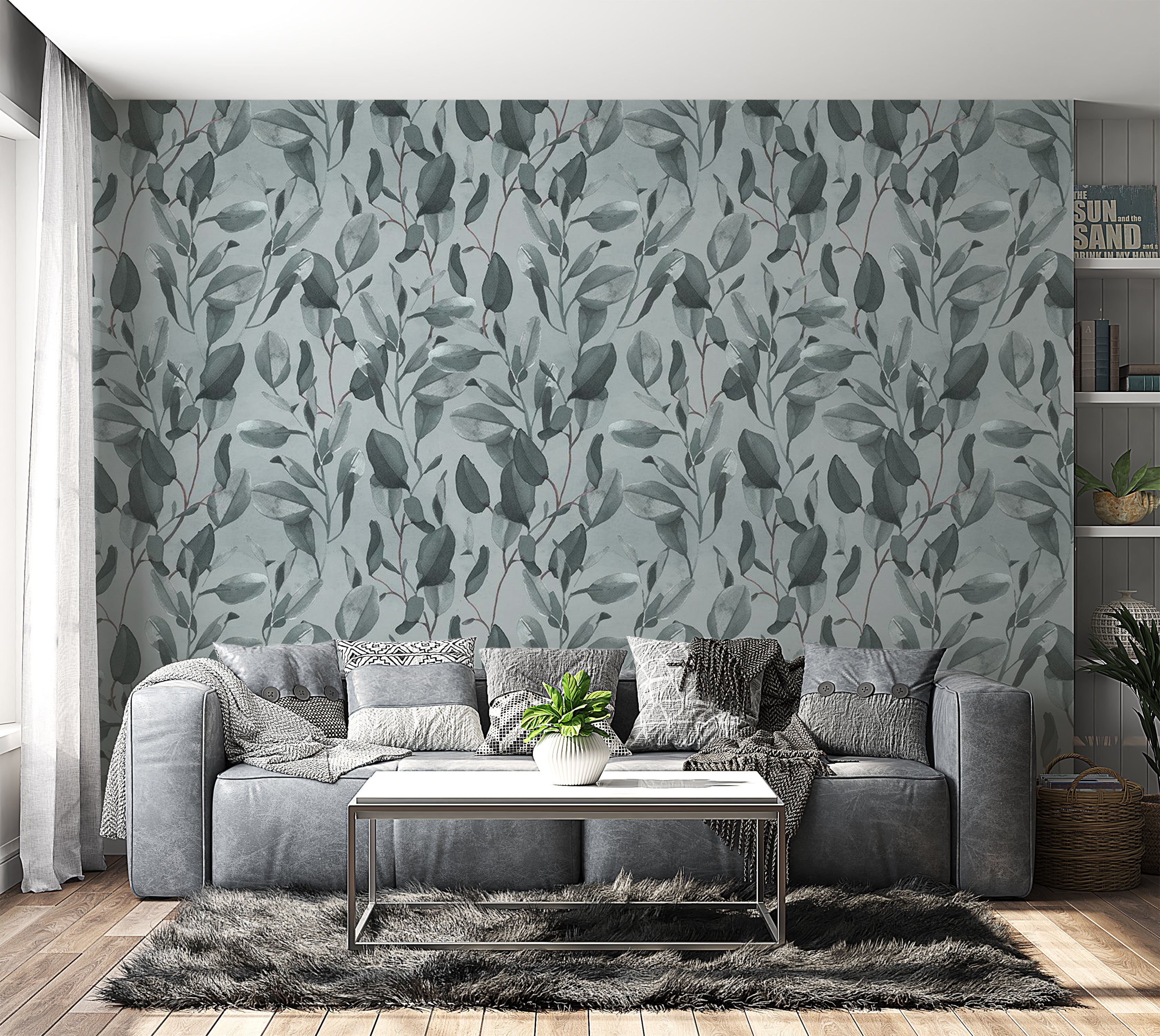 Botanical Wallpaper Wall Mural - Tangled Nature - Walmart.com