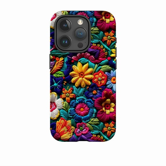 Botanical Wild Summer Flowers Vibrant Floral Art iPhone Case 17 16 15 ...