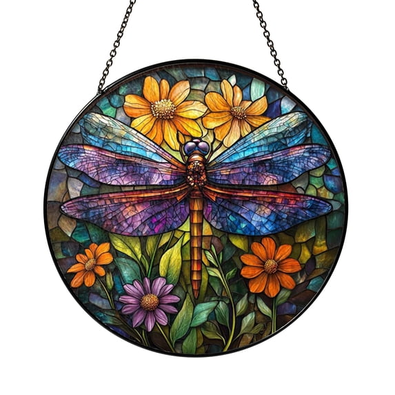 Botanical Window Decor – Dragonfly Glass Suncatcher - Walmart.com