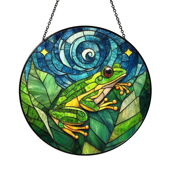 Botanical Window Decor – Frog Stained Glass Style - Walmart.com
