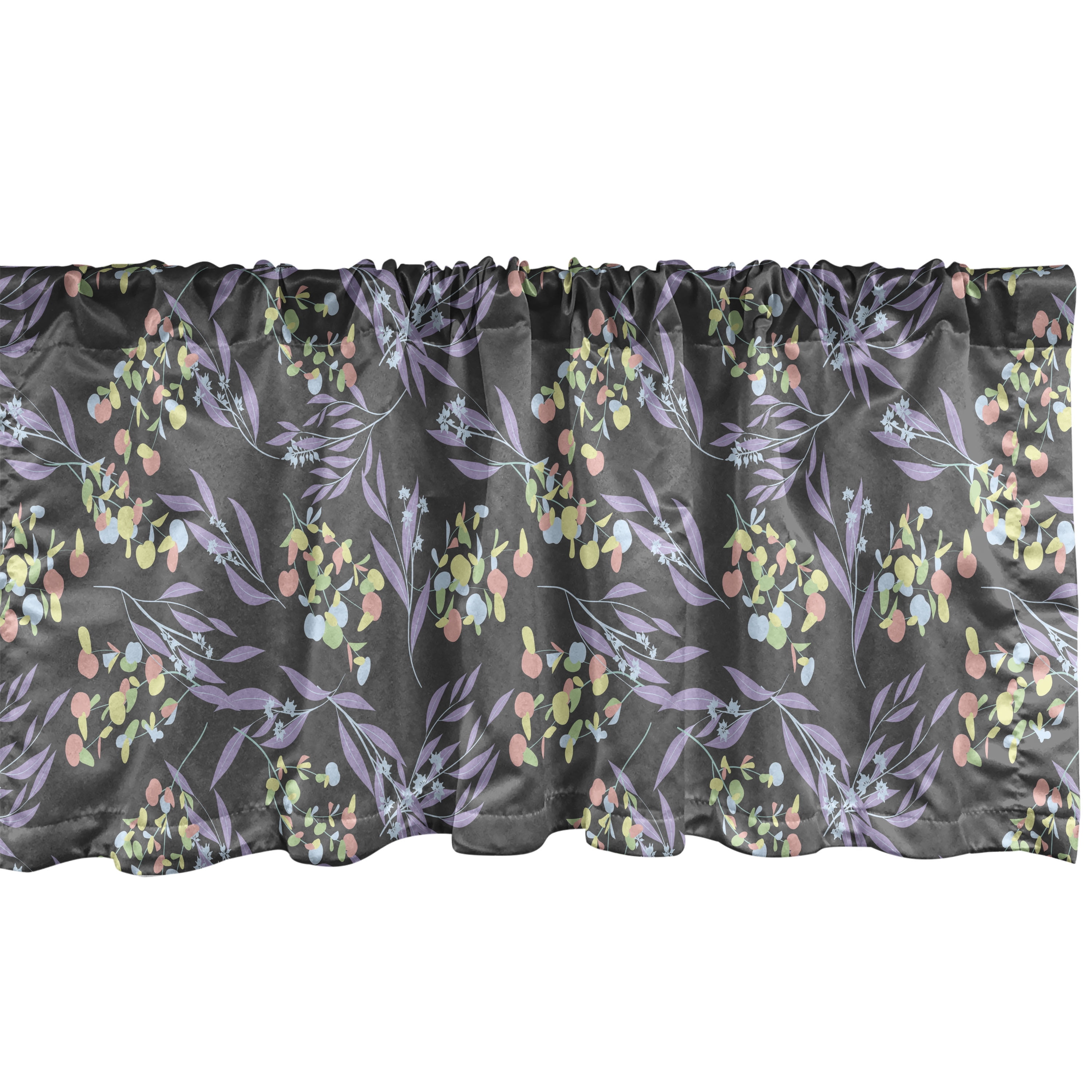 Botanical Window Valance, Eucalyptus Leaves and Branches Exotic Summer ...