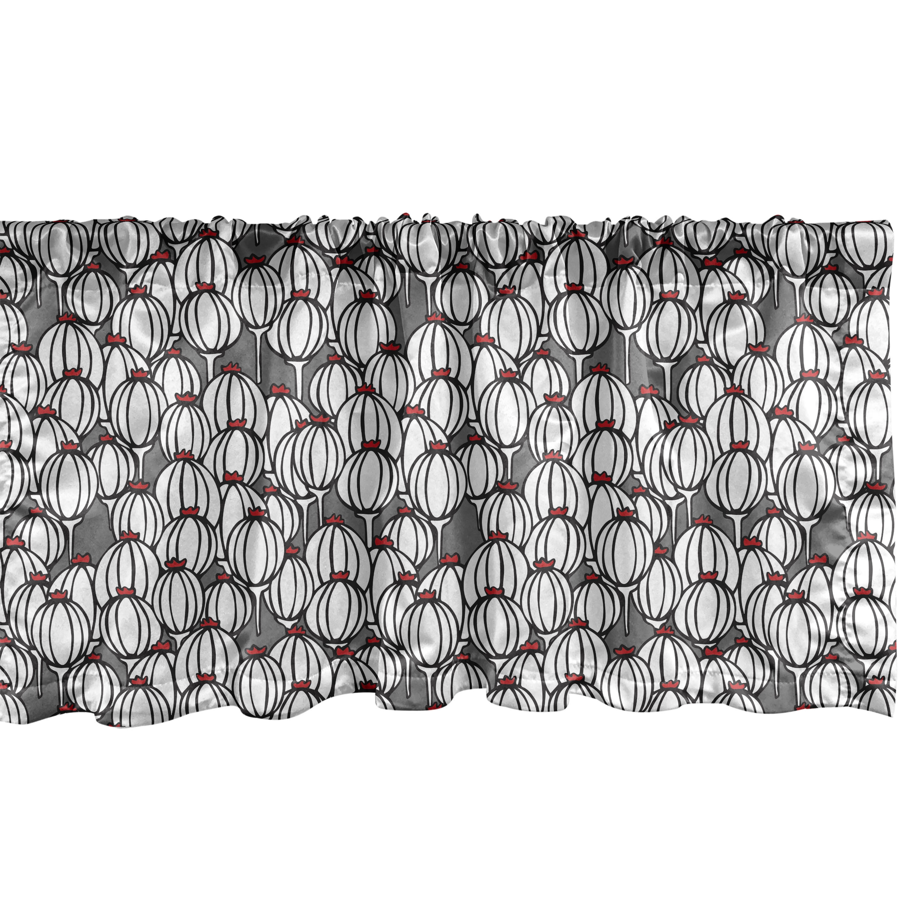 Ambesonne Botanical Valance Pack Of 2 Abstract Poppy Boxes Art 54x12