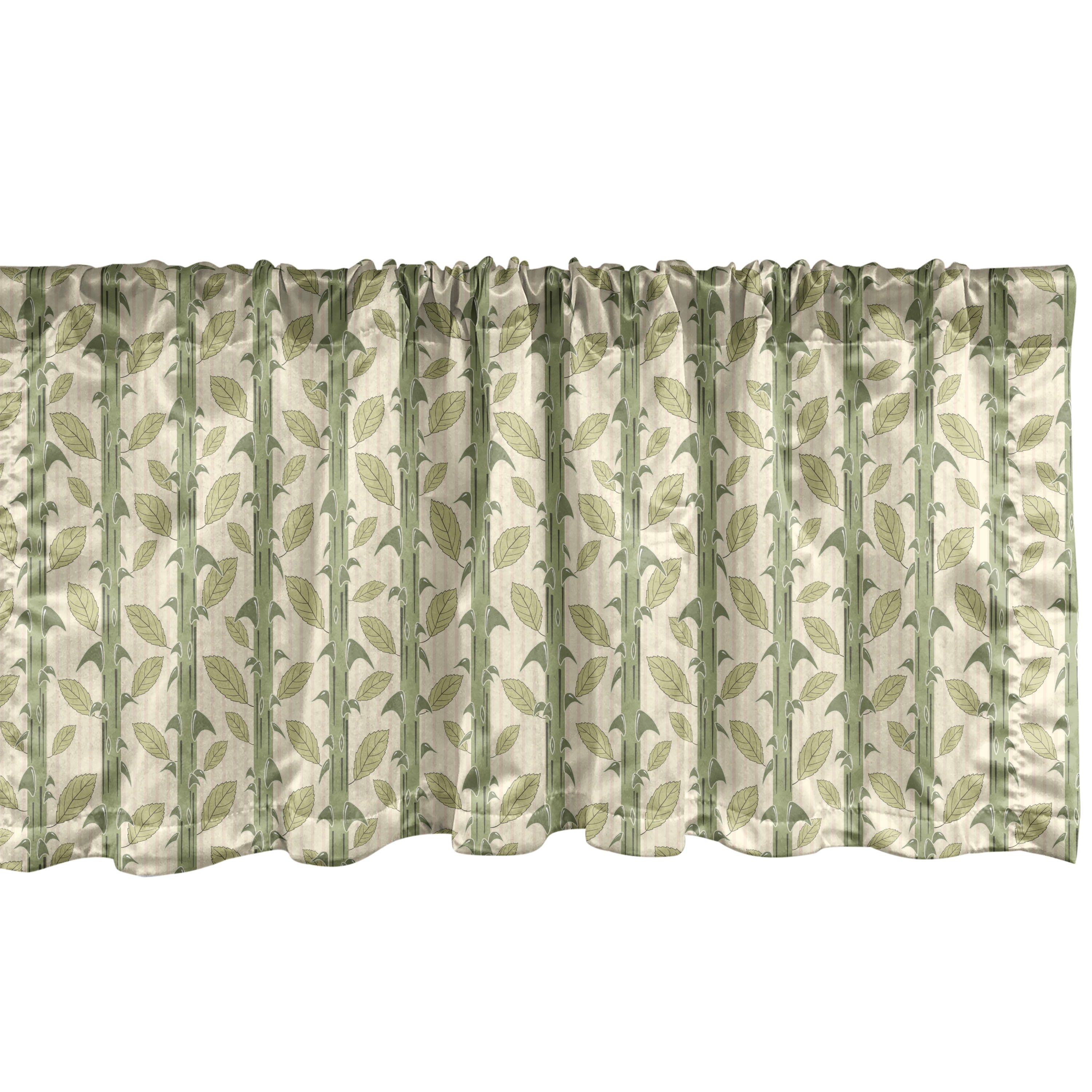 Botanical Window Valance, Vintage Style Thorny Branches with Leaves ...