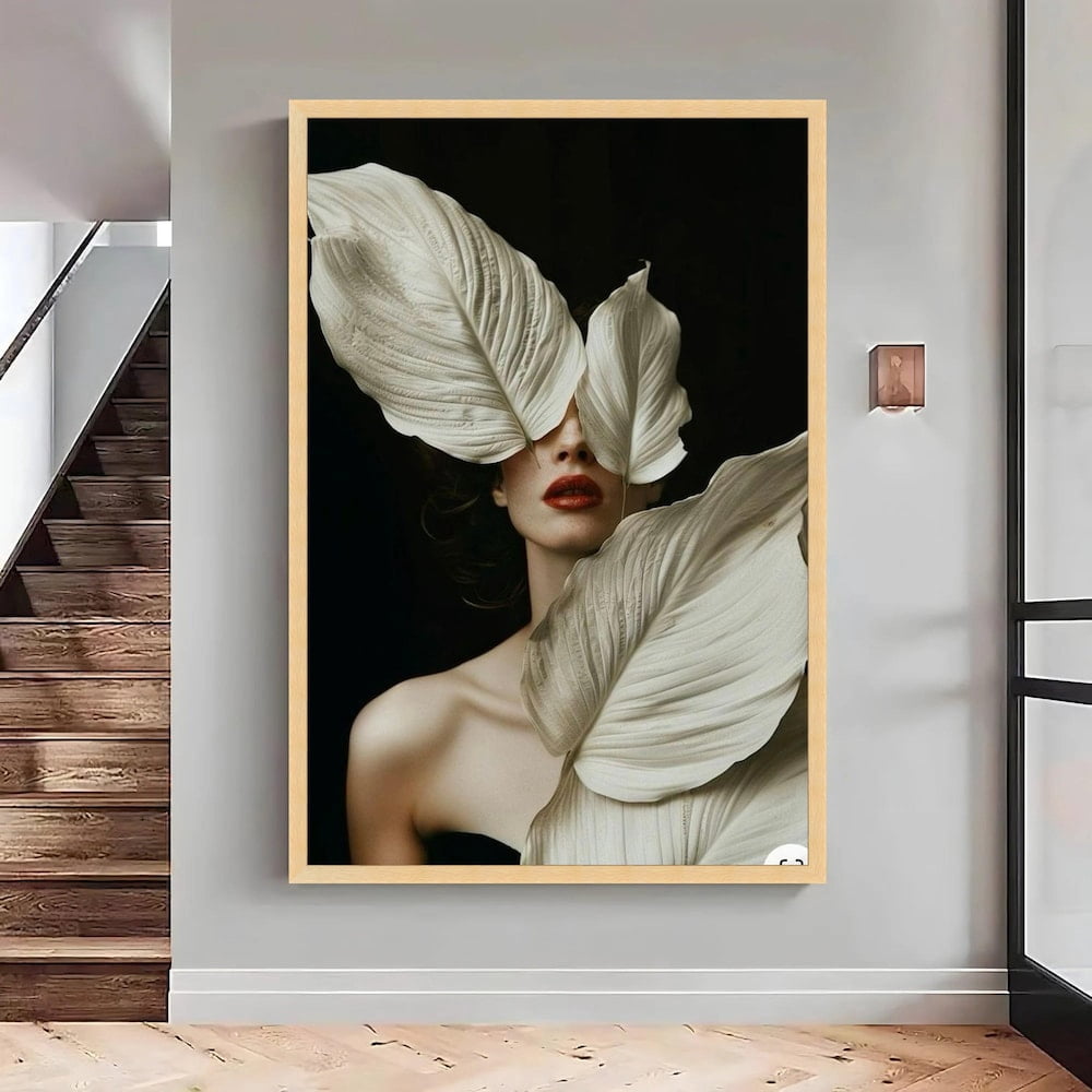 Botanical Woman Art Print Abstract Feminine Wall Art Home Decor Office ...