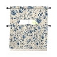 Botanicals Flower Kitchen Curtain and Valance Set 3 Pieces,Rod Pocket ...