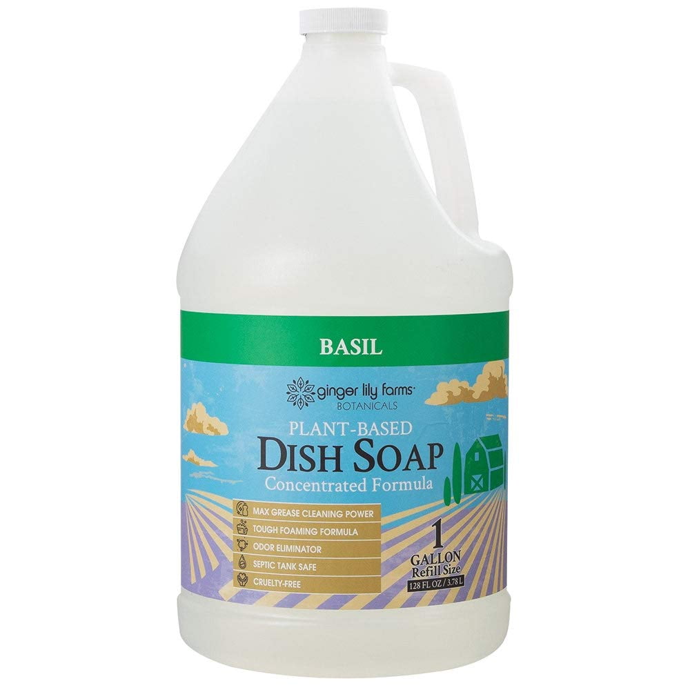 Botanicals Plant-Based Liquid Dish Soap, Concentrated Formula with Max ...