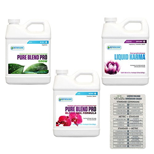 Botanicare 3 Pack Bundle: Pure Blend Pro Grow, Pro Bloom Soil Formula ...