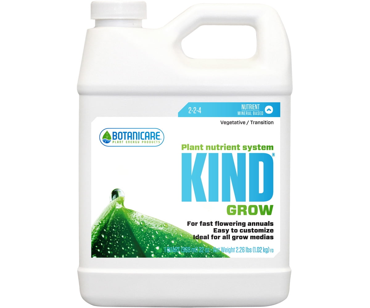 Botanicare Plant Nutrient System Kind Grow 2-2-4 32oz - Walmart.com