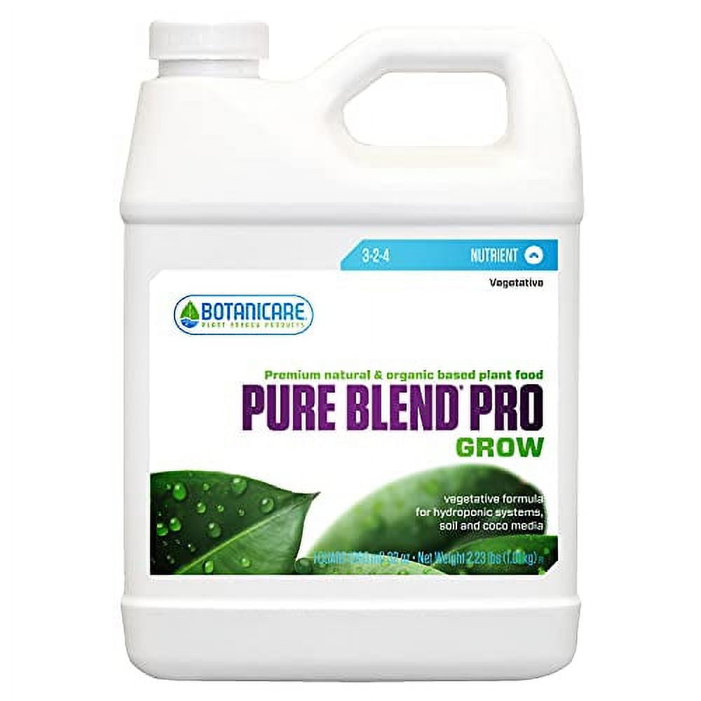 Botanicare Pure Blend Pro Grow Plant Supplement, Indoor Fertilizer, 1 ...