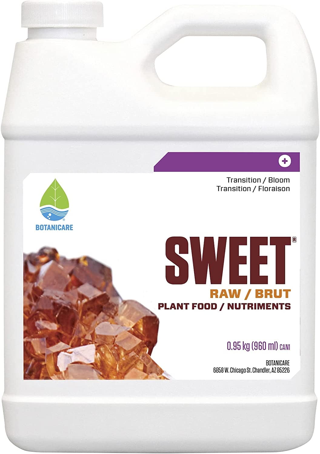 Botanicare Sweet Raw, Supplement for All Phases of Plant Growth, 1 qt ...