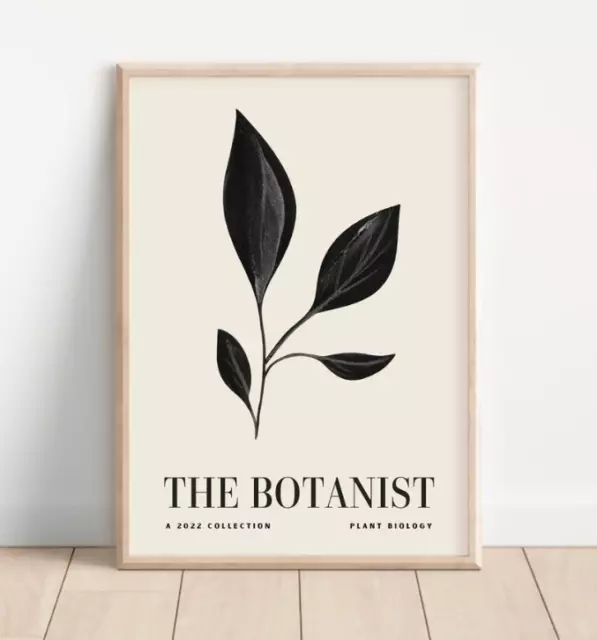 The Botanist Neutral Print - Botanical Bohemian Minimalist NO FRAMED ...