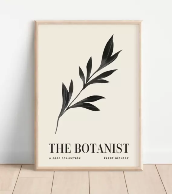 The Botanist Neutral Print - Botanical Bohemian Minimalist NO FRAMED ...