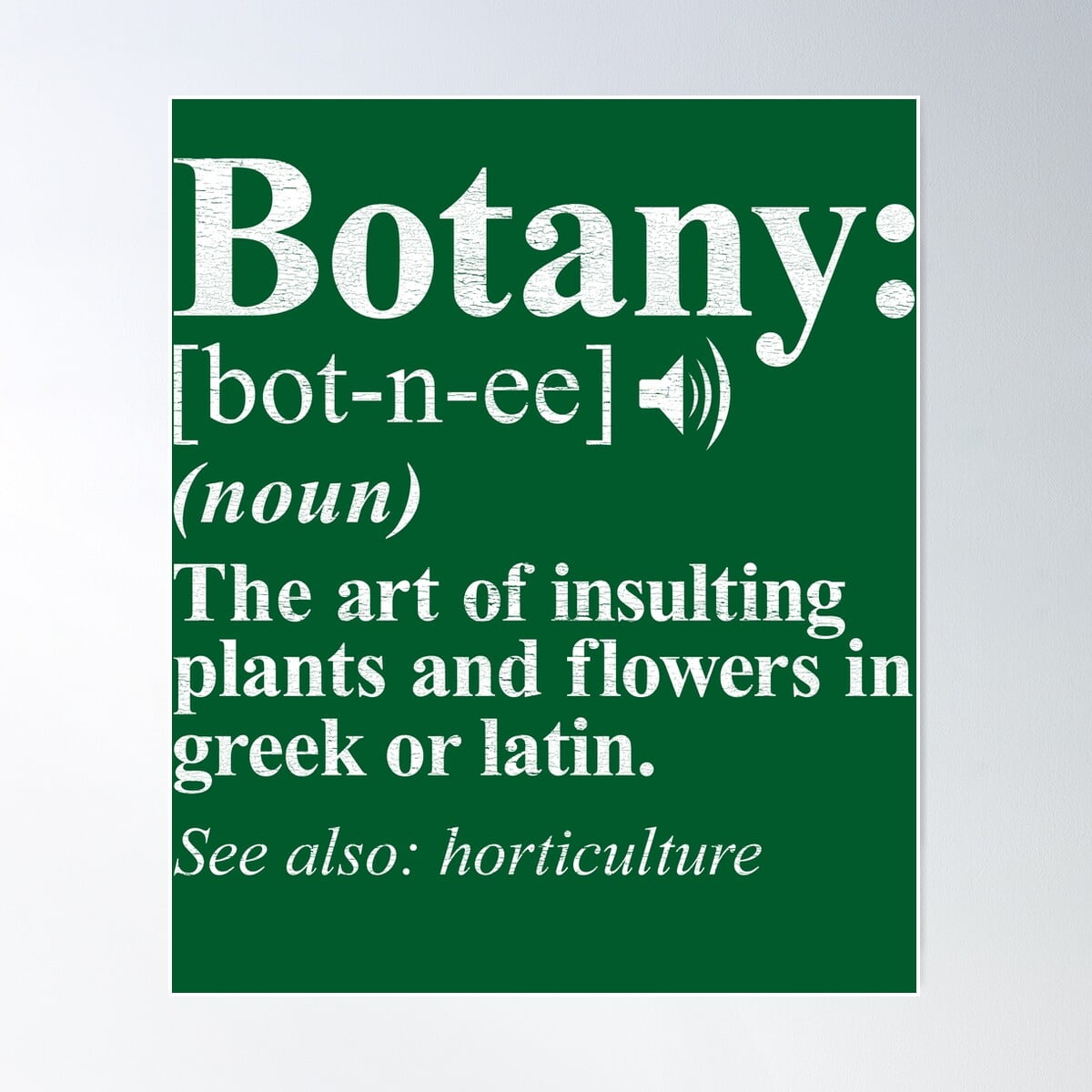 Botany Definition Meme Funny Botanist Poster Wall Art, Modern Wall ...