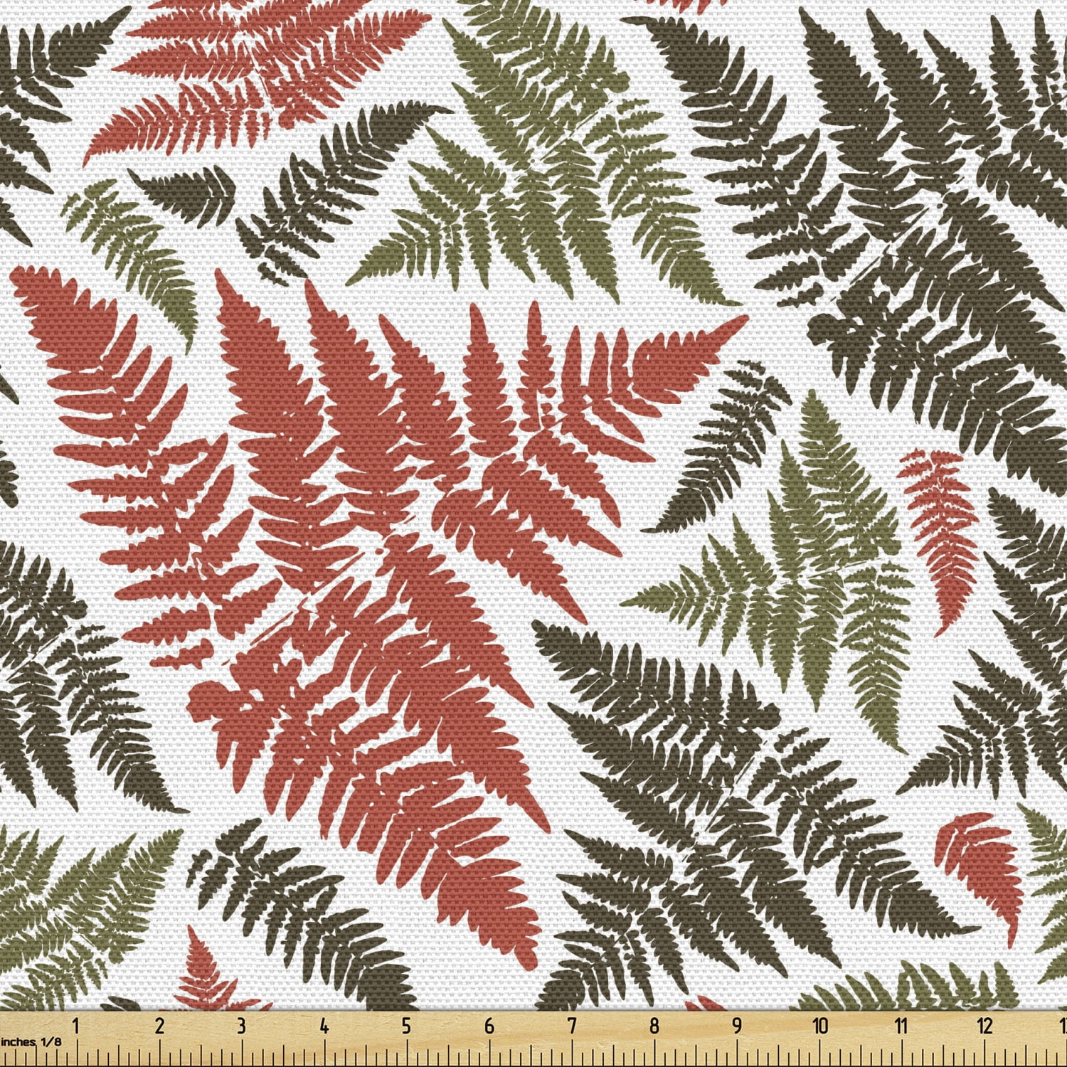 Botany Fabric by the Yard Upholstery, Frond Plant Pinnate Tricolor ...